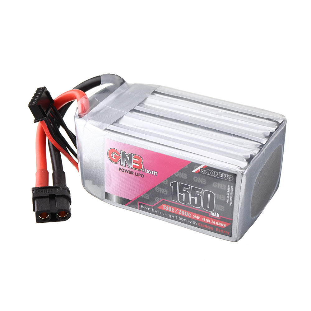 Gaoneng GNB 18.5V 1550mAh 130C 5S Lipo Battery XT60 Plug for Eachine W