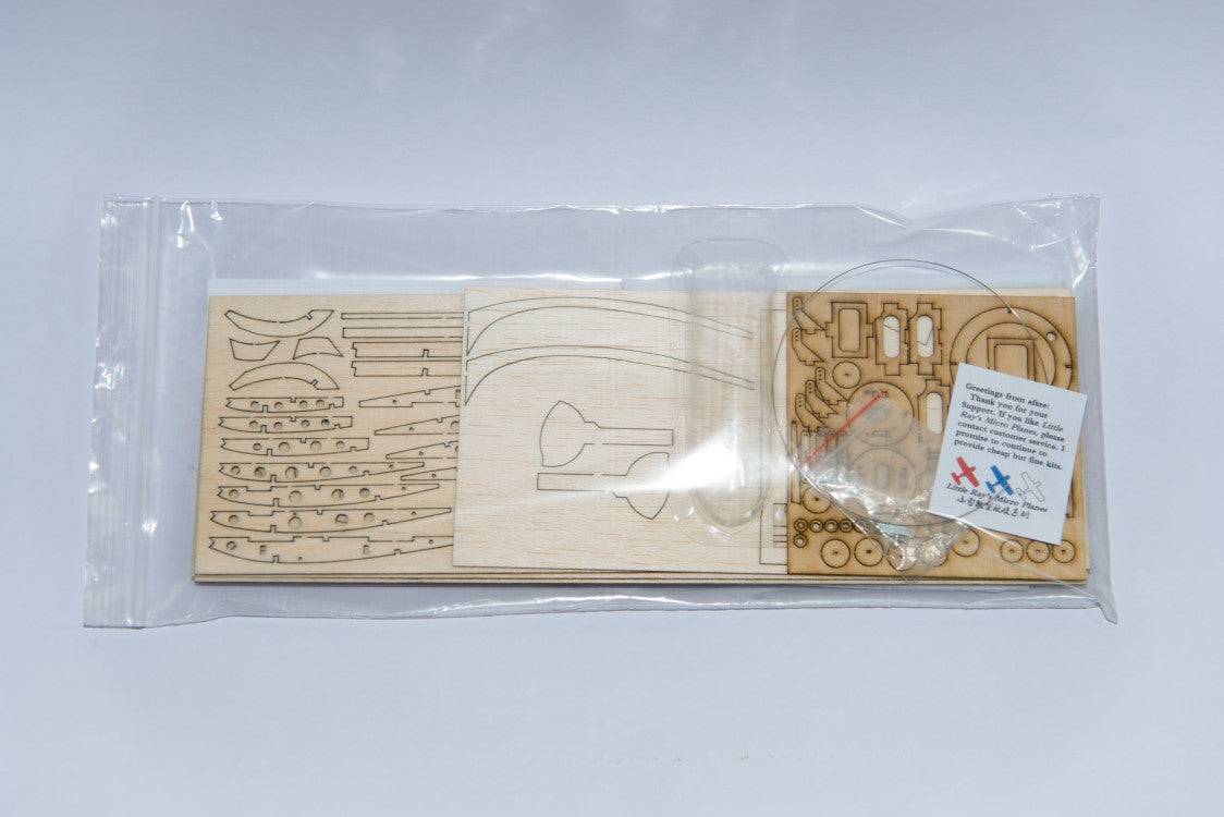 Mini Zero Fighter 400mm Wingspan Balsa Wood Laser Cut RC Airplane KIT