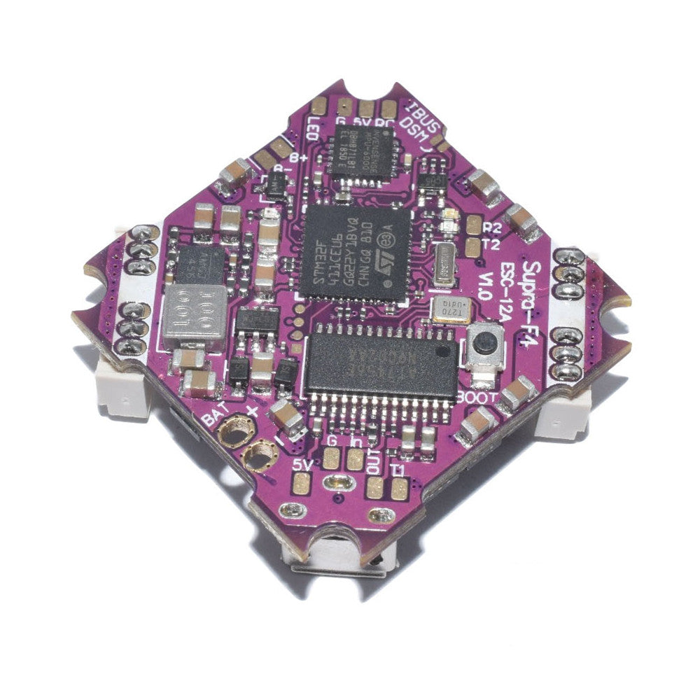 Supra-F4-12A V1.0 F4 Flight Controller AIO OSD BEC Built-in 12A BL_S E