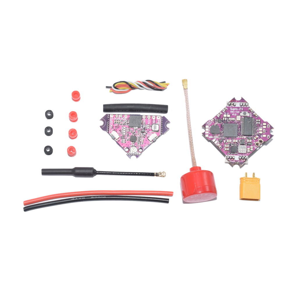 Supra-F4-12A V1.0 F4 Flight Controller AIO OSD BEC Built-in 12A BL_S E